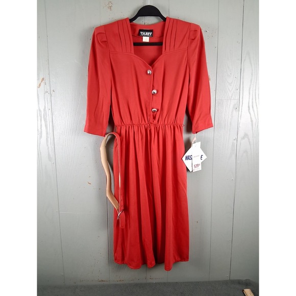 Sears | Dresses | Vintage Tabby Of California Sears Dress 6p Red ...